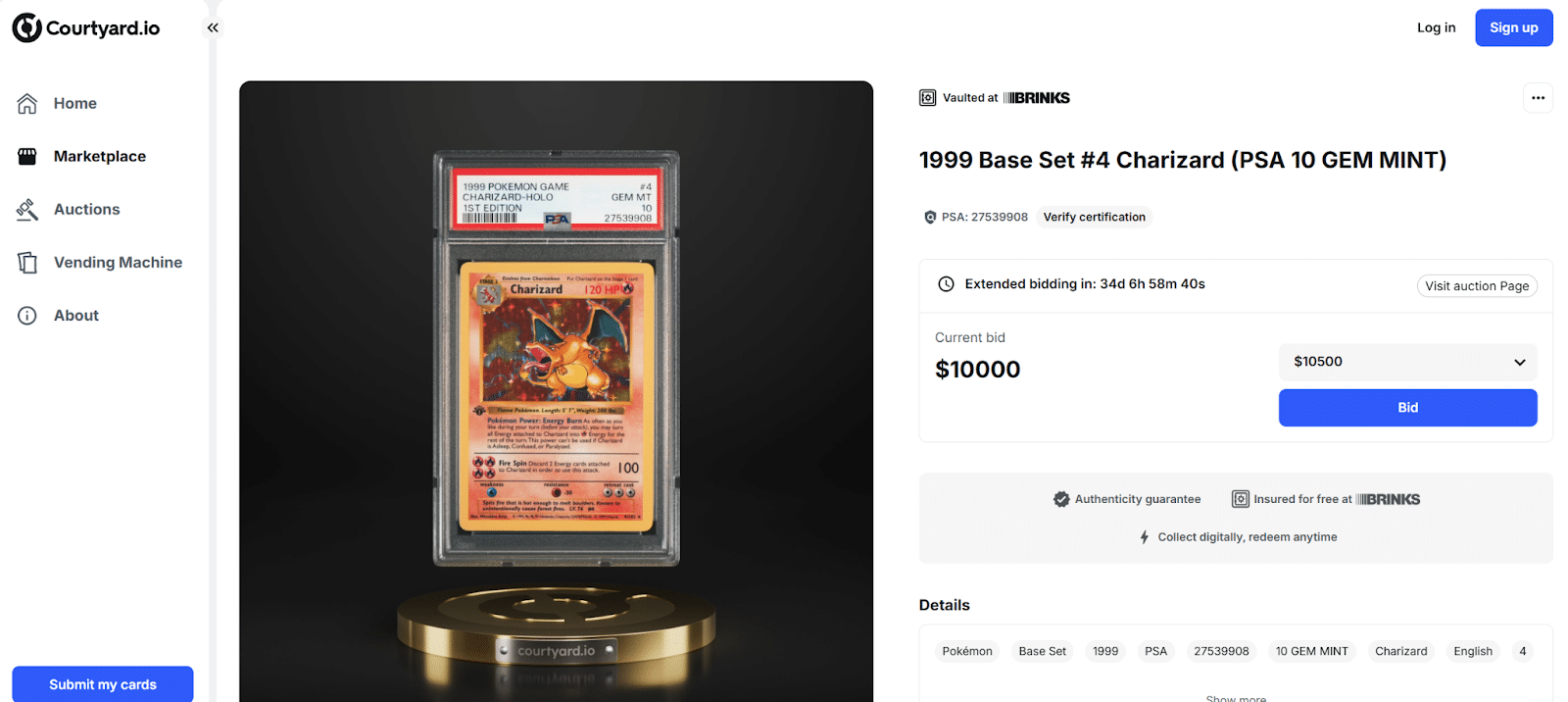 Rare $250K Charizard Pokémon Card Going on Auction this Friday